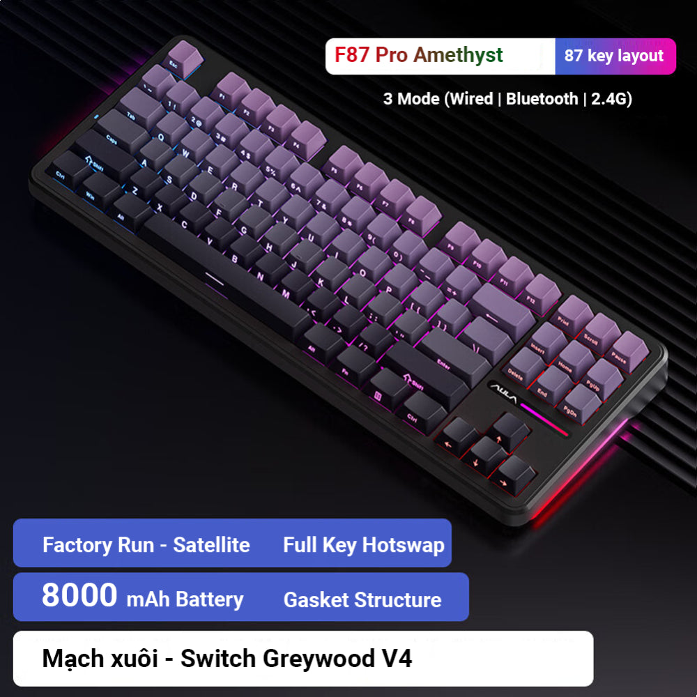 AULA F87 Pro Black Gradient Pink Price In Pakistan (2026)