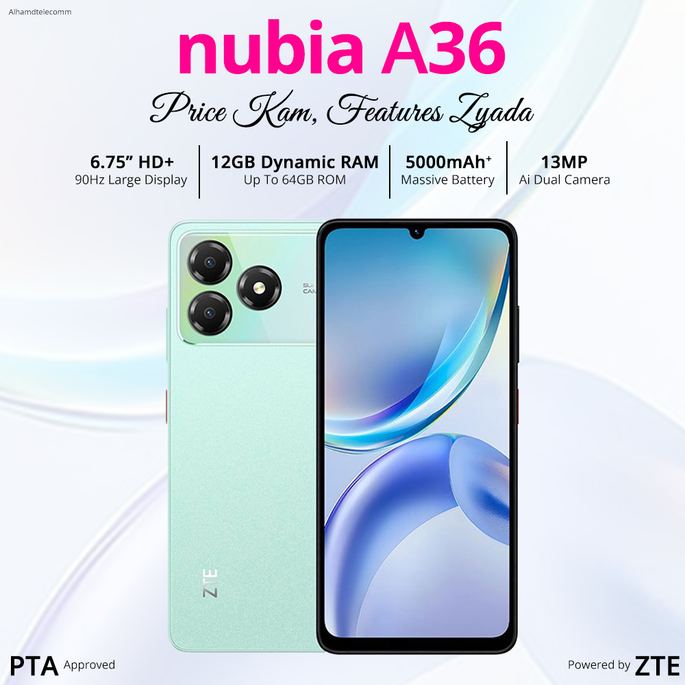 ZTE Nubia A36 64GB Nebula Black Price In Pakistan (2026)