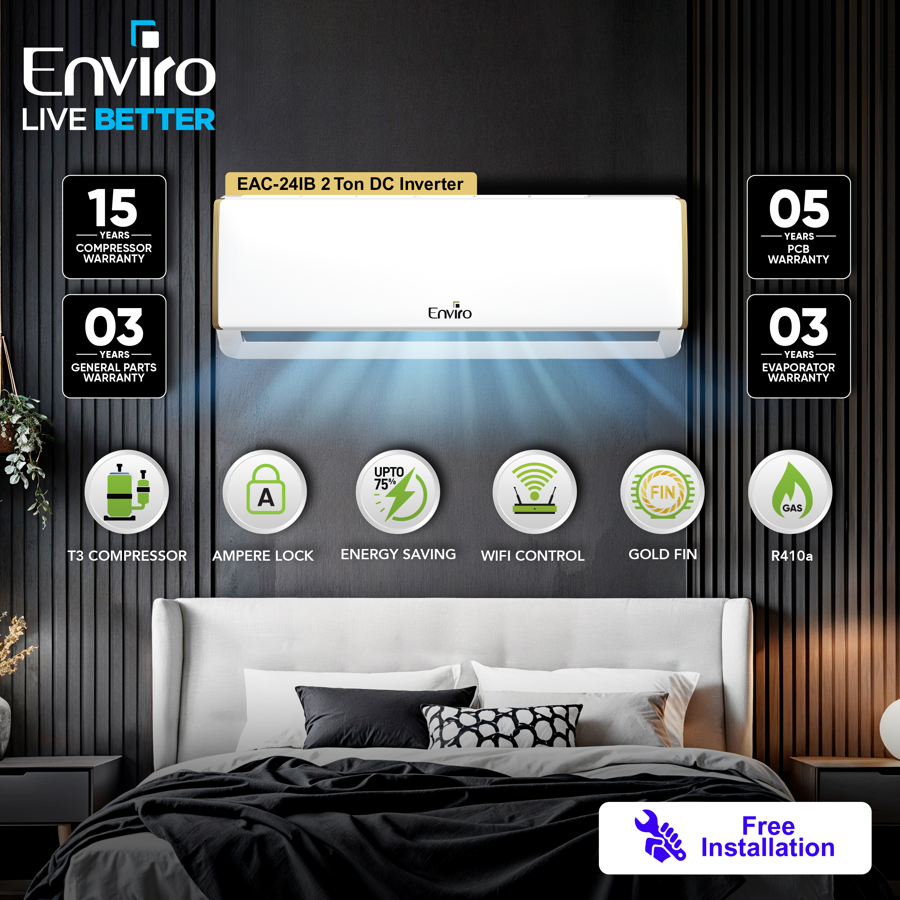 Enviro A-Cool Series Inverter AC 2 Ton Price In Pakistan (2026)